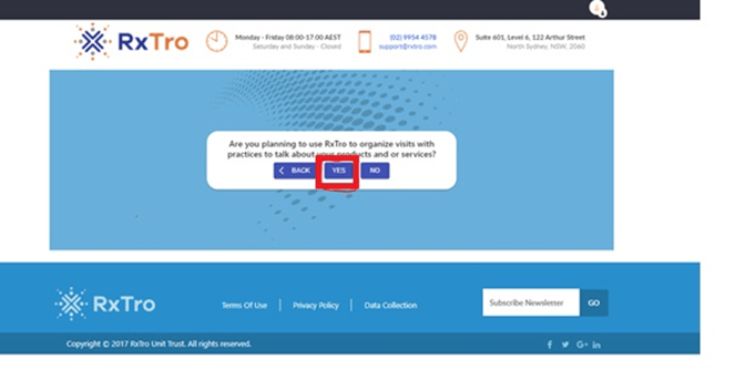 Completing the Online Rep Registration Form