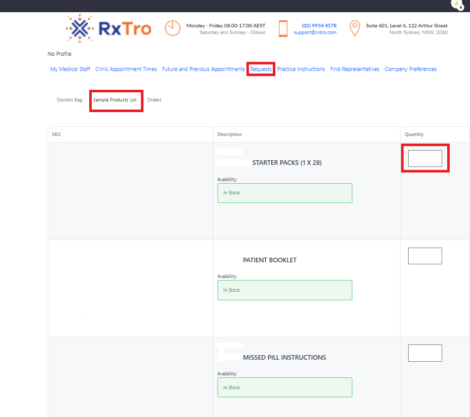 How do I place a request for Starter-Packs or patient support materials ...